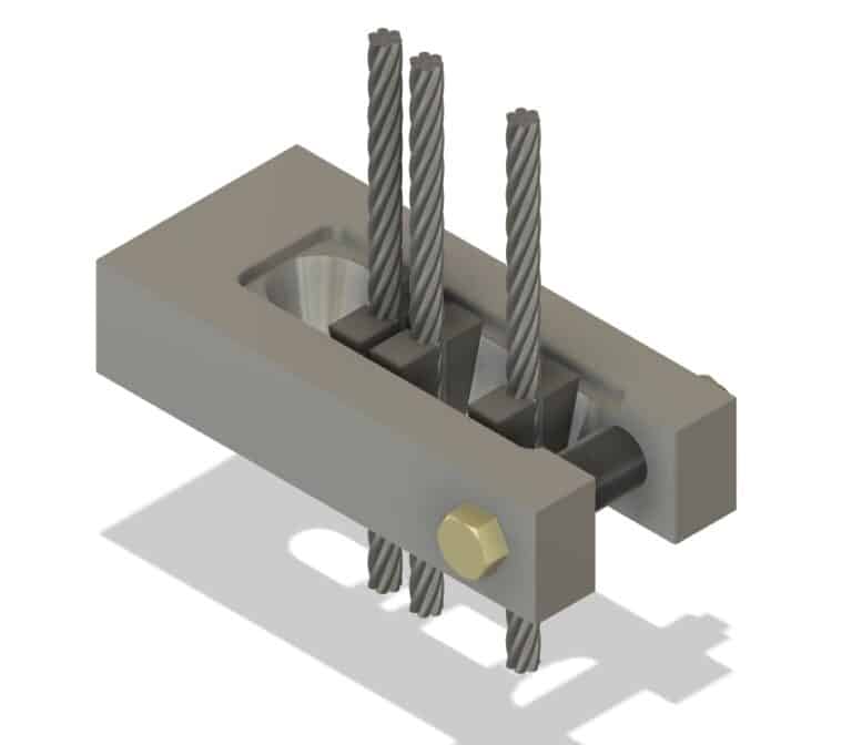 Flat Wedge Lock-off Anchor | 3-Cable Solution | Post-Tension Products